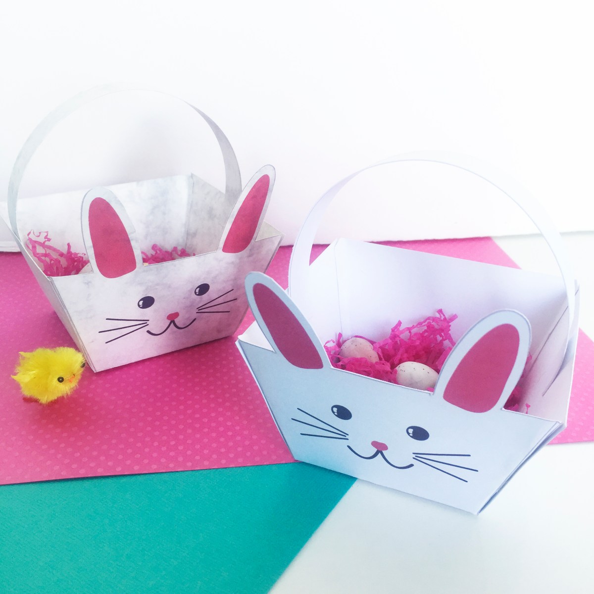 Printable Easter Bunny Baskets – Sarah Hurley Blog